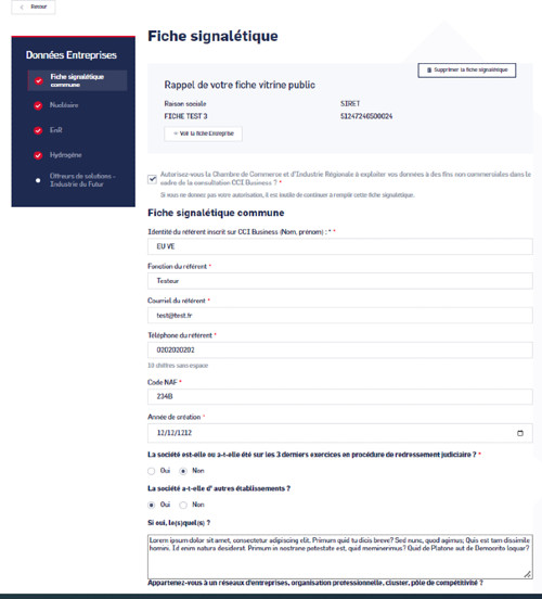 Comment modifier la fiche signalétique commune et la fiche signalétique ...